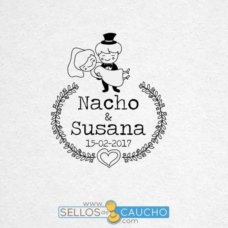 Sellos personalizdos boda Novios